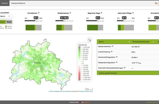 Stadtgrün ist Millionen wert – Nutzen berechnen auf www.stadtgruen-wertschaetzen.de | Presseportal