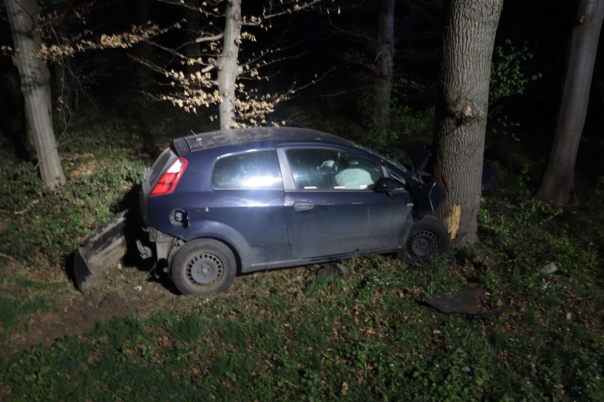 POL-HF: Fiat prallt gegen Baum - Fahrer schwer verletzt | Presseportal